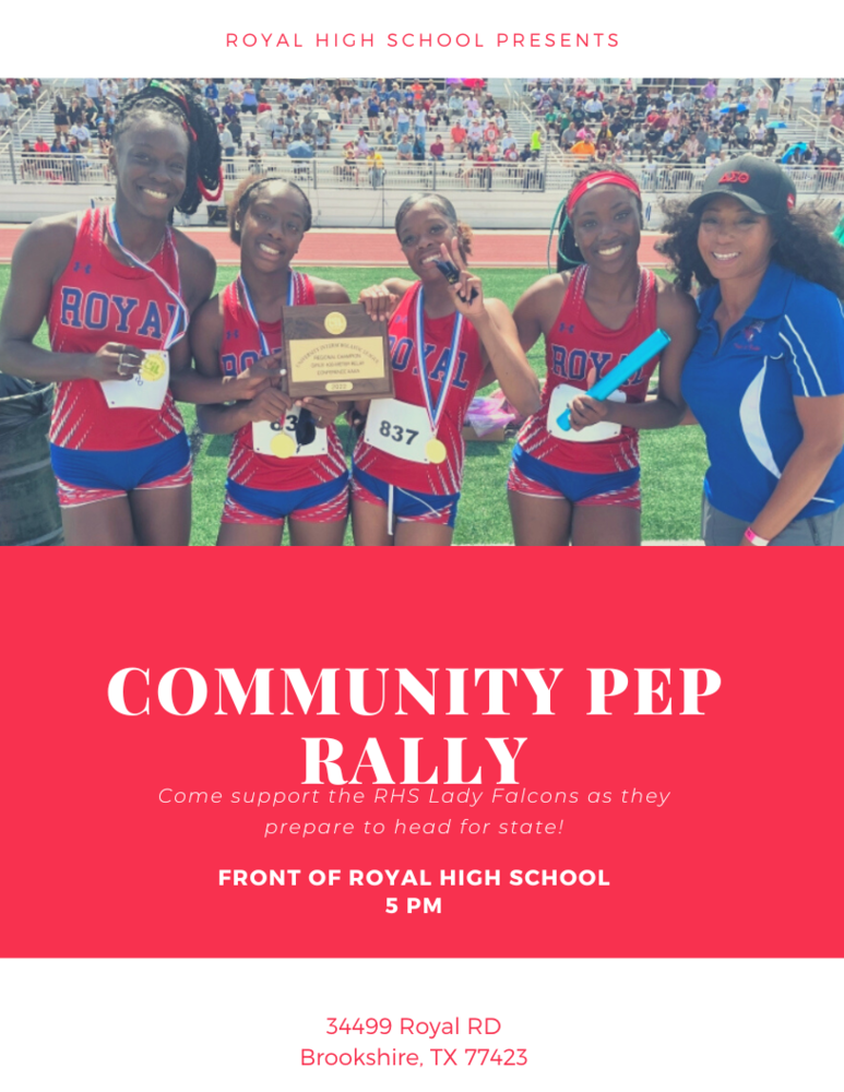 COMMUNITY PEP RALLY! Send our track qualifiers off in style! | Royal ...
